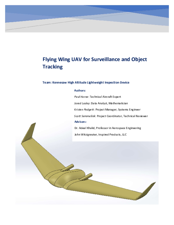 (PDF) Flying Wing UAV for Surveillance and Object Tracking