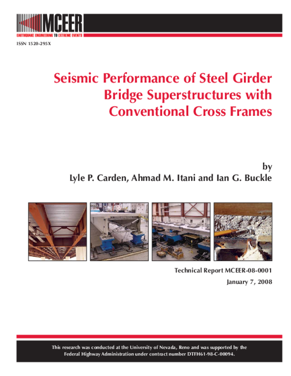 (PDF) Seismic Performance of Steel Girder Bridge Superstructures with ...