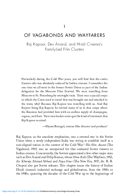 (PDF) OF VAGABONDS AND WAYFARERS: Raj Kapoor, Dev Anand and Bollywood's ...