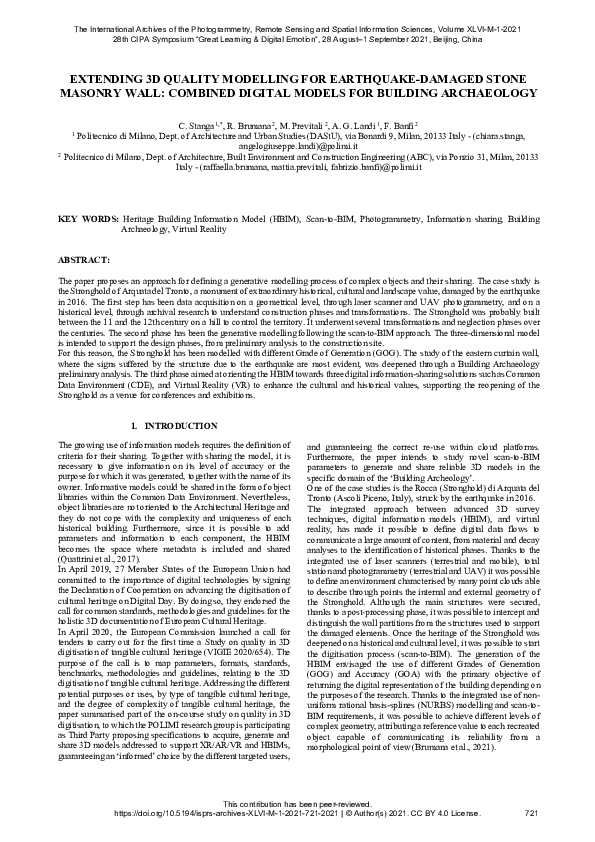 (PDF) Extending 3D Quality Modelling for Earthquake-Damaged Stone ...