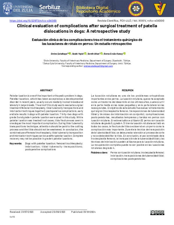 (PDF) Clinical evaluation of complications after surgical treatment of ...