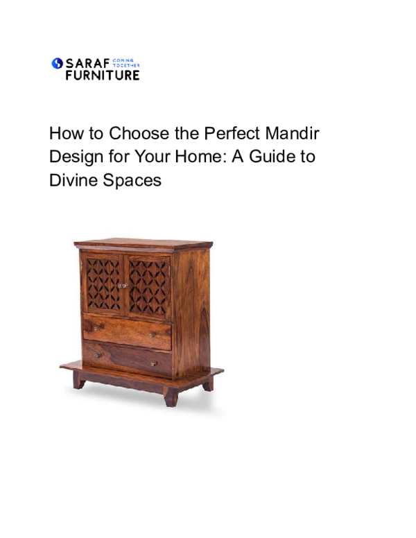 (PDF) How to Choose the Perfect Mandir Design for Your Home: A Guide to ...