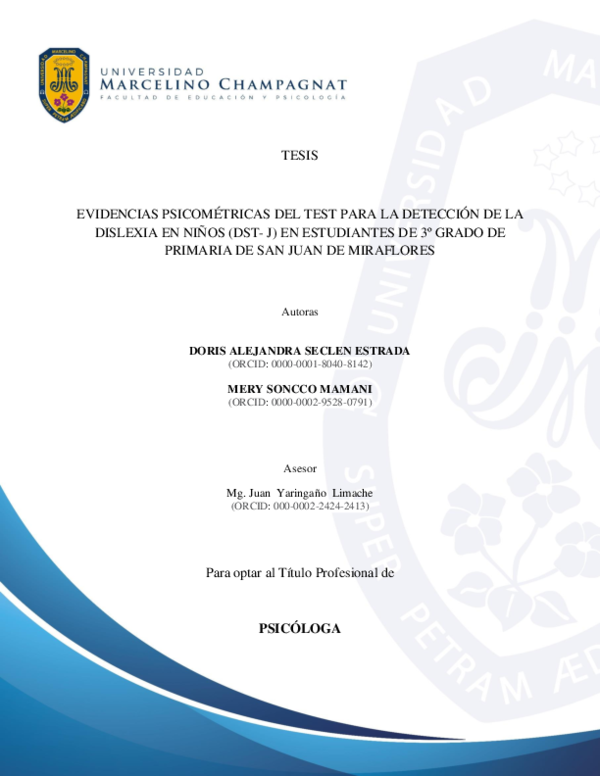 (PDF) Evidencias psicométricas del test para la detección de la ...