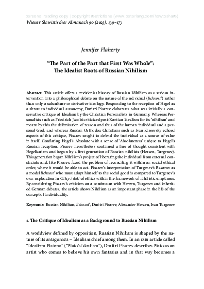 (PDF) "The Part of the Part that First Was Whole": The Idealist Roots ...