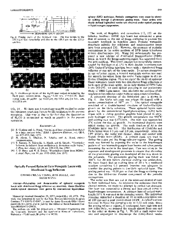 (PDF) Optically pumped epitaxial GaAs waveguide lasers with distributed ...