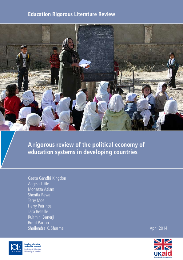 (PDF) A rigorous review of the political economy of education systems ...