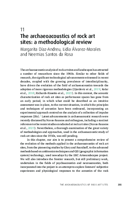 (PDF) The archaeoacoustics of rock art sites: a methodological review