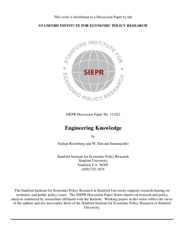 (PDF) Engineering knowledge