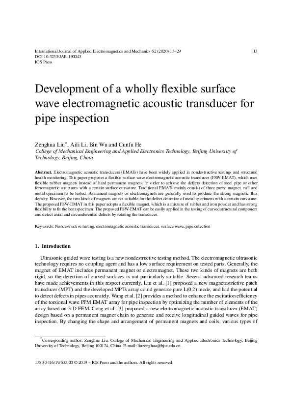 (PDF) Development of a wholly flexible surface wave electromagnetic ...