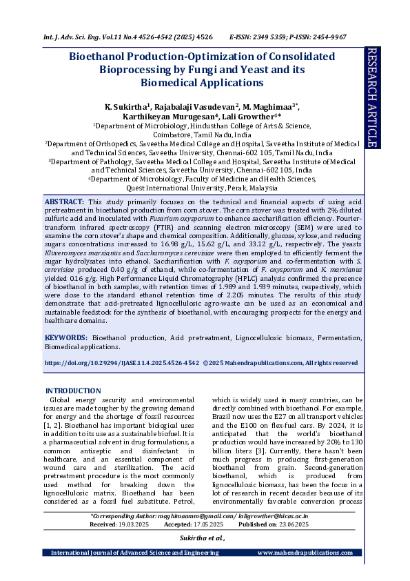 (PDF) Bioethanol Production-Optimization of Consolidated Bioprocessing ...