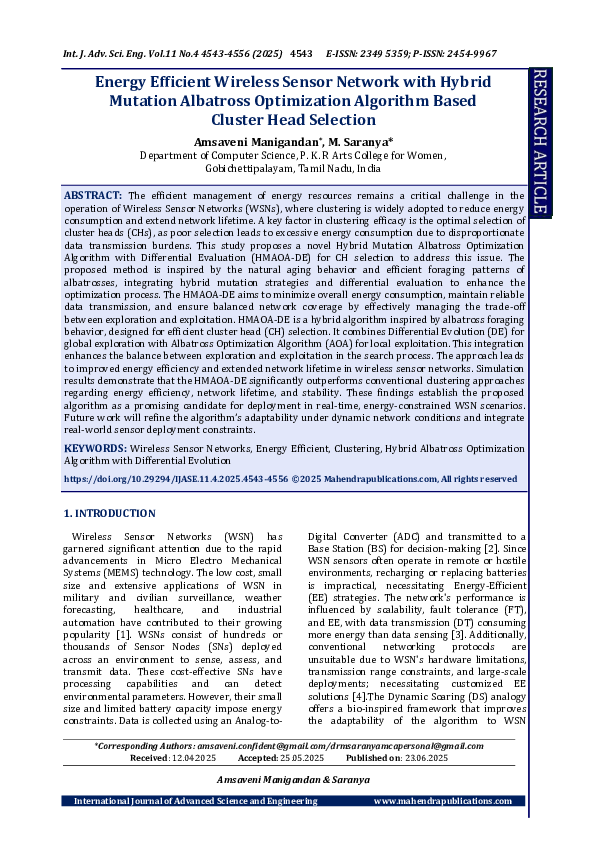 (PDF) Energy Efficient Wireless Sensor Network with Hybrid Mutation ...