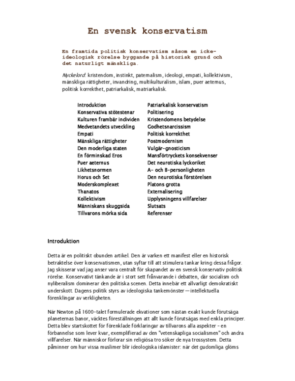 (PDF) En svensk konservatism