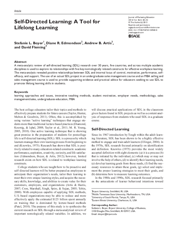 (PDF) Self-Directed Learning