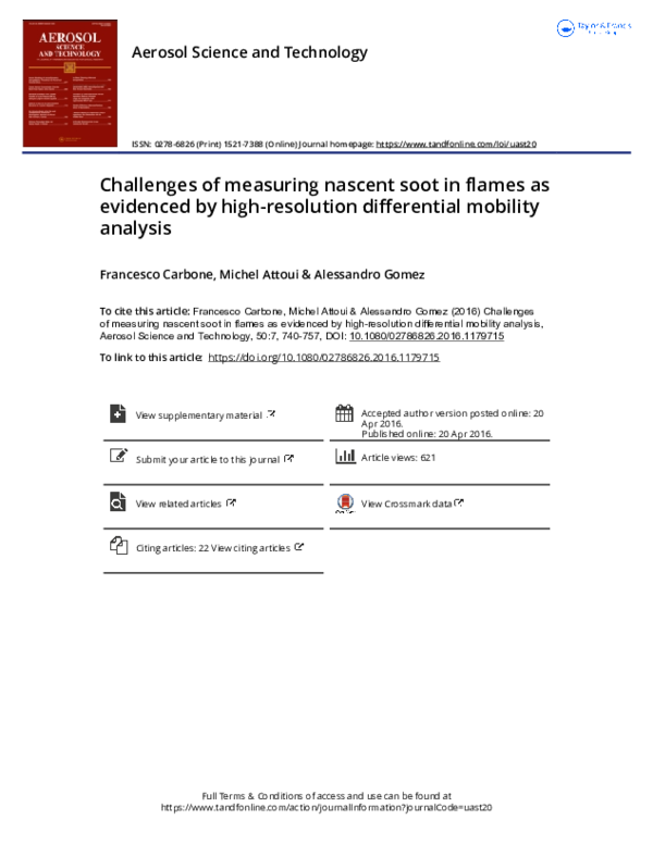 (PDF) Challenges of measuring nascent soot in flames as evidenced by ...