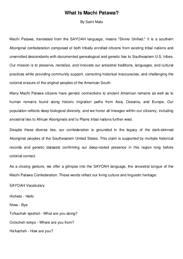 (PDF) What Is Machi Patawa