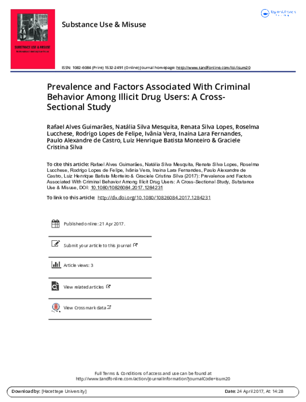 (PDF) Prevalence and Factors Associated With Criminal Behavior Among ...