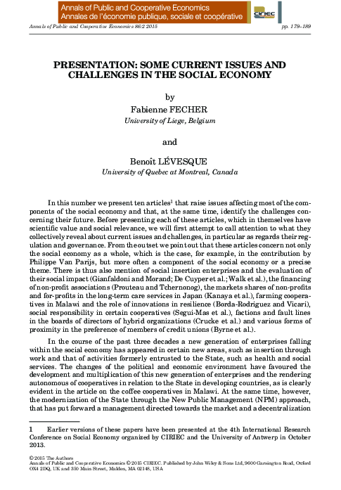 (PDF) Presentation: Some Current Issues and Challenges in the Social ...