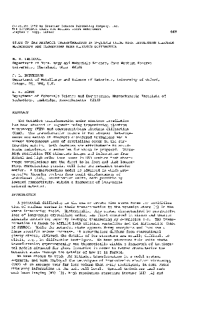 (PDF) Study of the Metamict Transformation in α-Quartz Using High ...