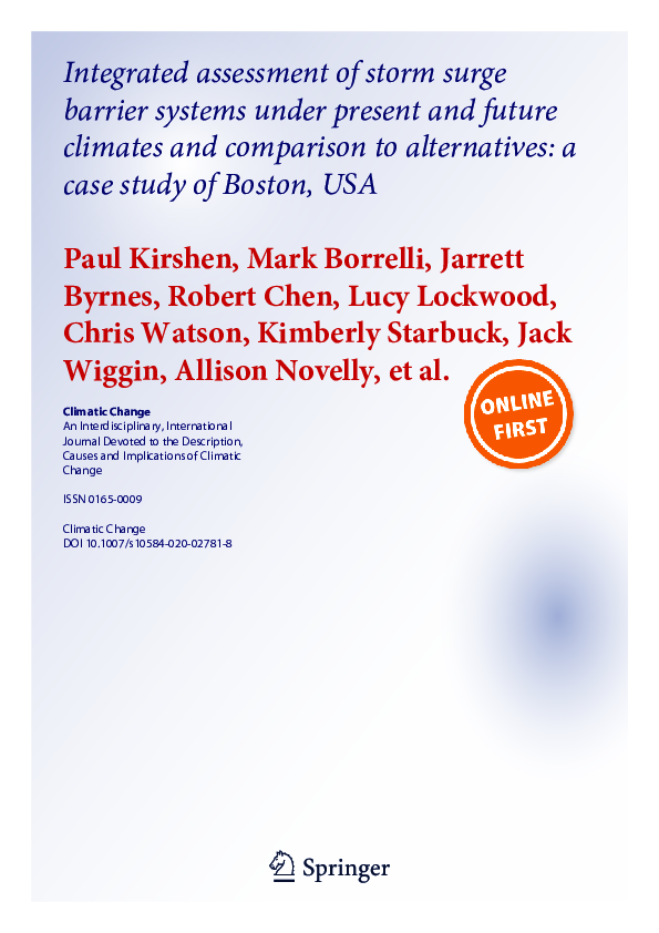 (PDF) Integrated assessment of storm surge barrier systems under ...