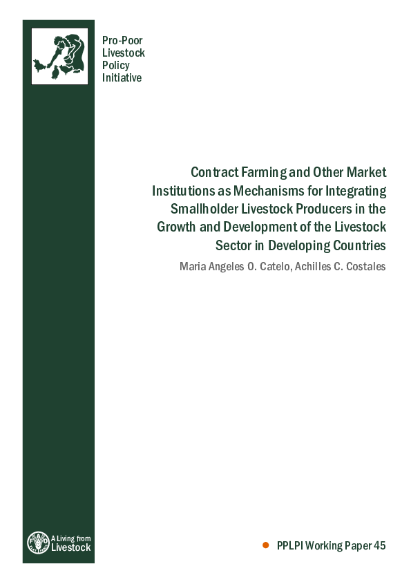 (PDF) Initiative Contract Farming and Other Market Institutions as ...