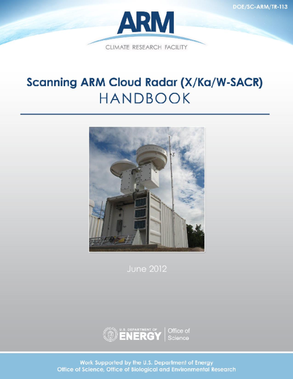 (PDF) Scanning ARM Cloud Radar Handbook