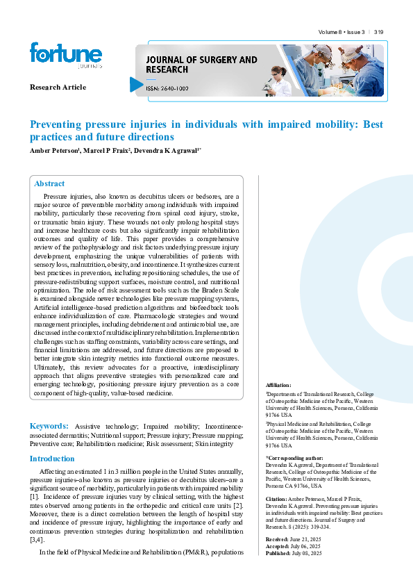 (PDF) Preventing pressure injuries in individuals with impaired ...