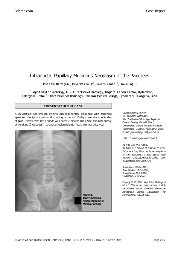 (PDF) Intraductal Papillary Mucinous Neoplasm of the Pancreas