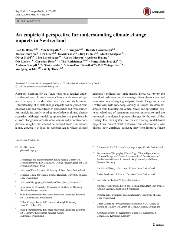(PDF) An empirical perspective for understanding climate change impacts ...