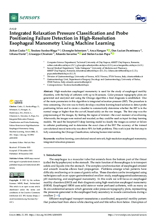 (PDF) Integrated Relaxation Pressure Classification and Probe ...