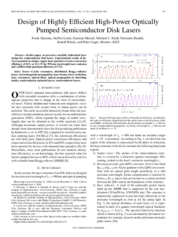 (PDF) Design of Highly Efficient High-Power Optically Pumped ...