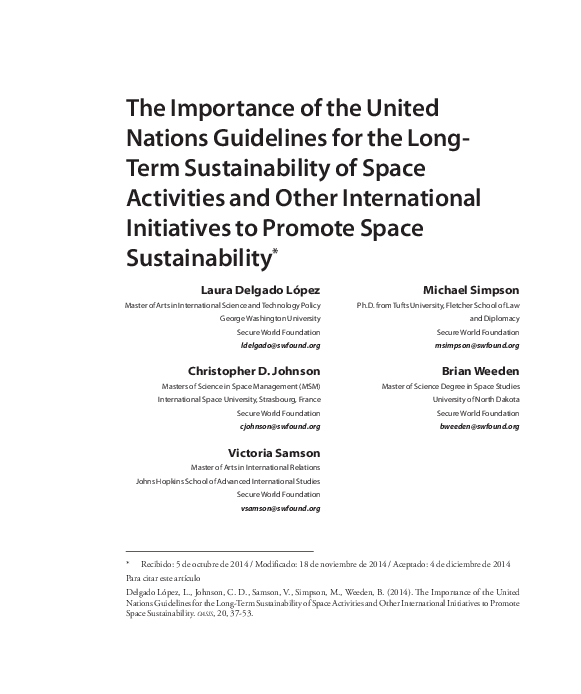 (PDF) The Importance of the United Nations Guidelines for the Long-Term ...