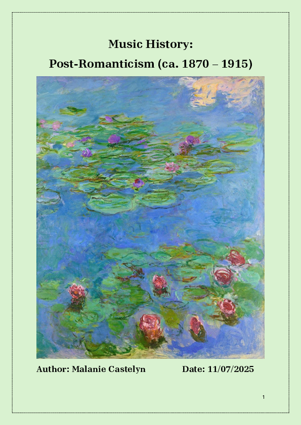 (PDF) Music History: Post-Romanticism (ca. 1870 -1915