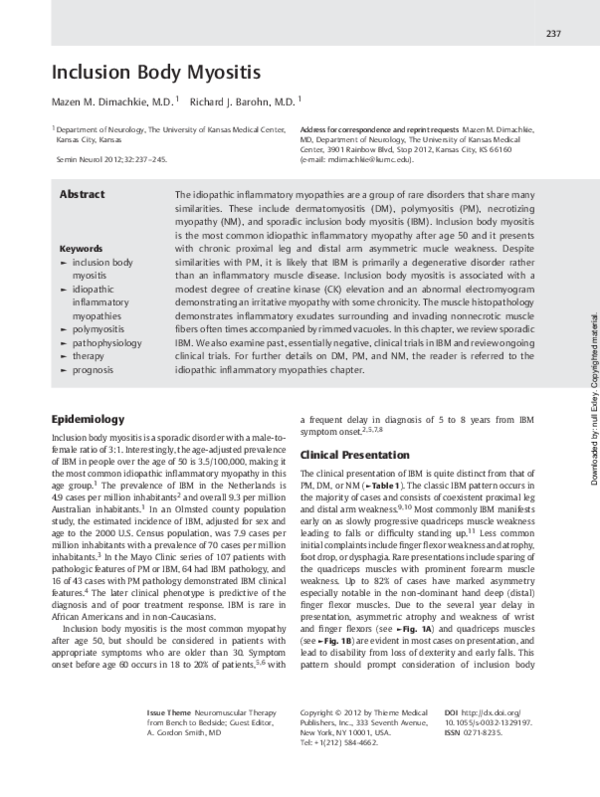 (PDF) Inclusion body myositis