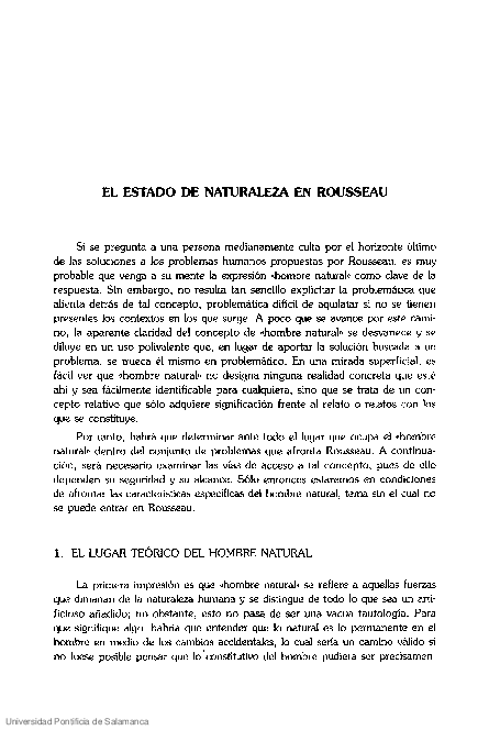 (PDF) Antonio Pintor Ramos El estado de naturaleza en Rousseau