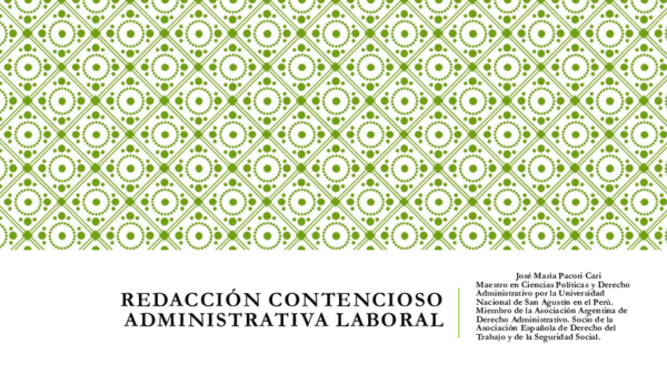 (PDF) REDACCCIÓN CONTENCIOSO ADMINISTRATIVA LABORAL - AUTOR JOSÉ MARÍA PACORI CARI