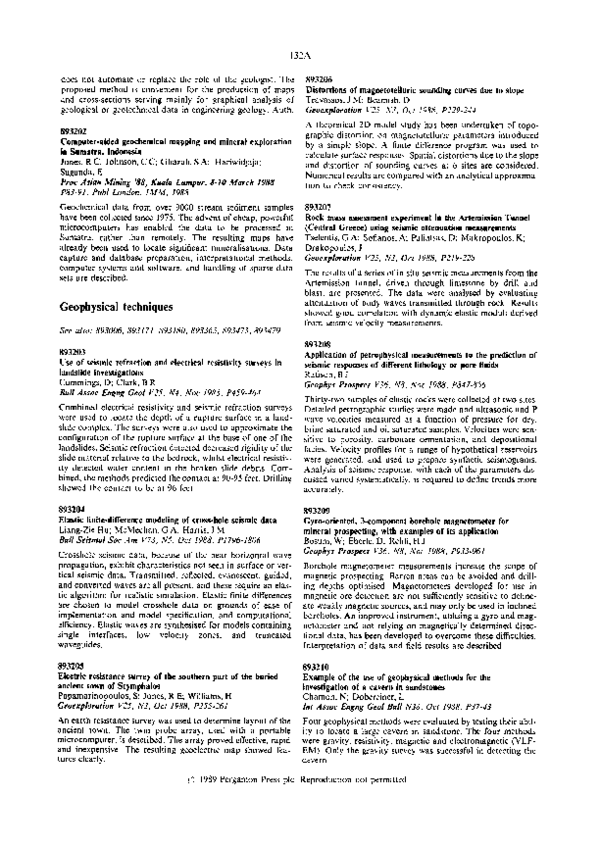 (PDF) Rock mass assessment experiment in the Artemission Tunnel (central greece) using seismic ...