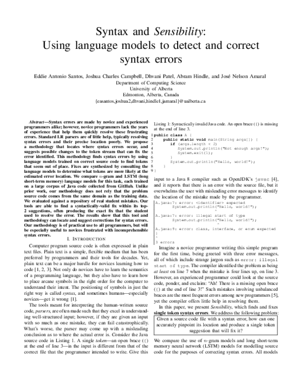 (PDF) Syntax and sensibility: Using language models to detect and ...