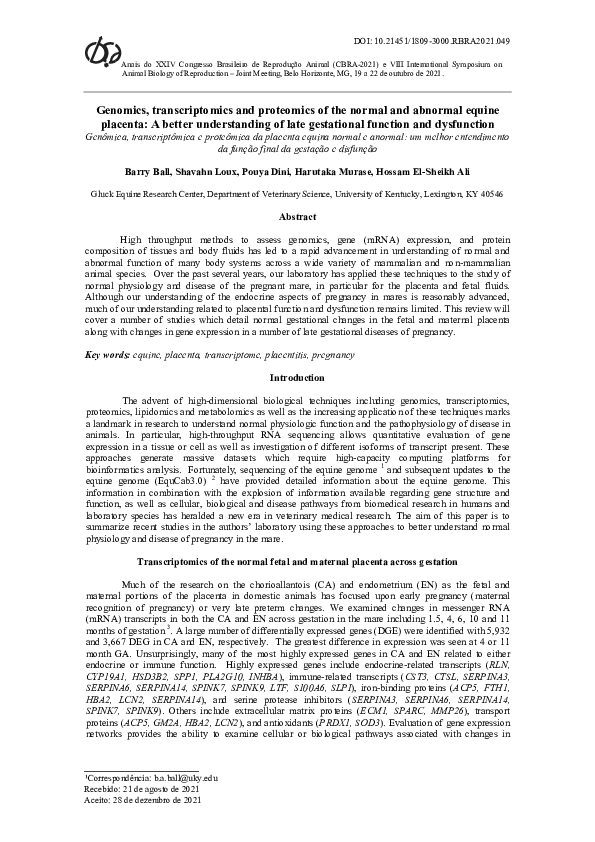 (PDF) Genomics, transcriptomics and proteomics of the normal and ...