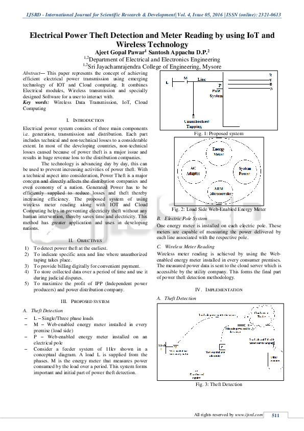 (PDF) Electrical Power Theft Detection and Meter Reading by using IoT ...
