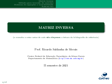 (PDF) Matriz Inversa