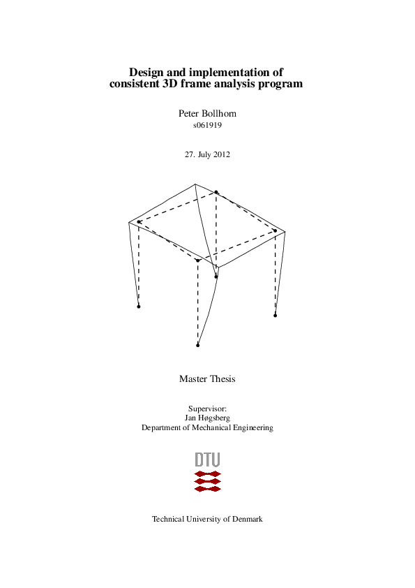 (PDF) Design and implementation of consistent 3D frame analysis program