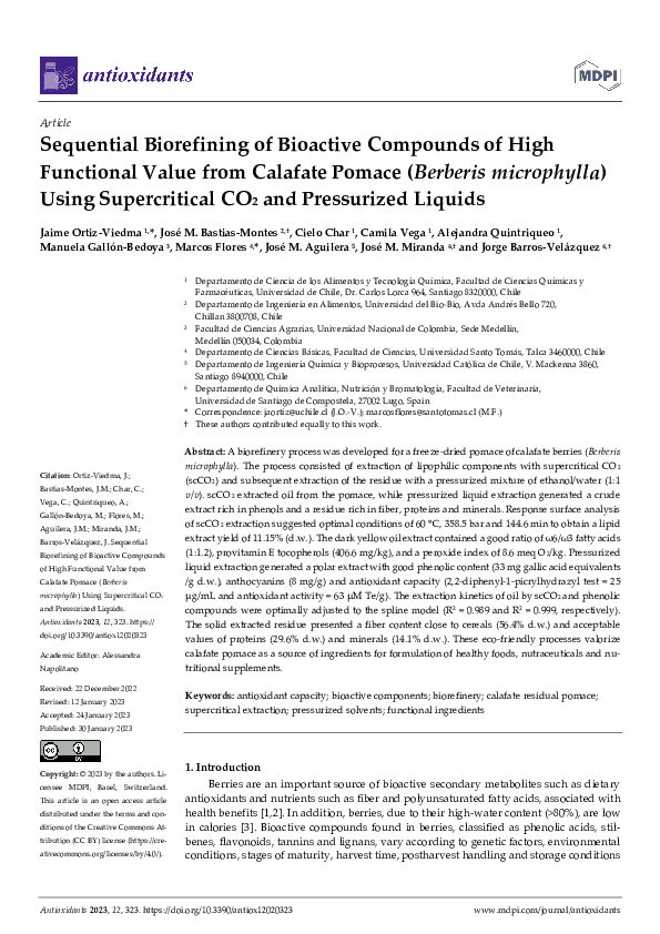 (PDF) Sequential Biorefining of Bioactive Compounds of High Functional ...