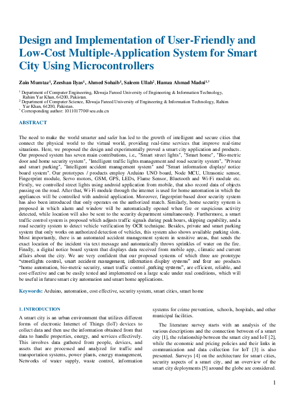 (PDF) Design and Implementation of User-Friendly and Low-Cost Multiple ...