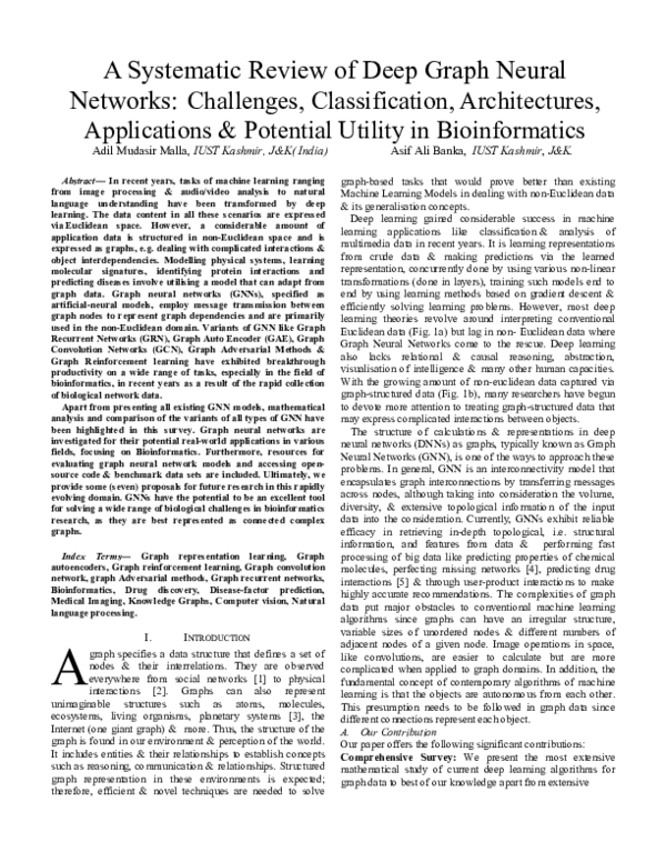 (PDF) A Systematic Review of Deep Graph Neural Networks: Challenges, Classification ...