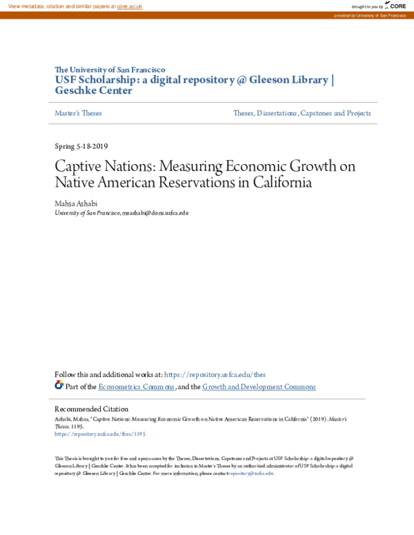 (PDF) Captive Nations: Measuring Economic Growth on Native American ...