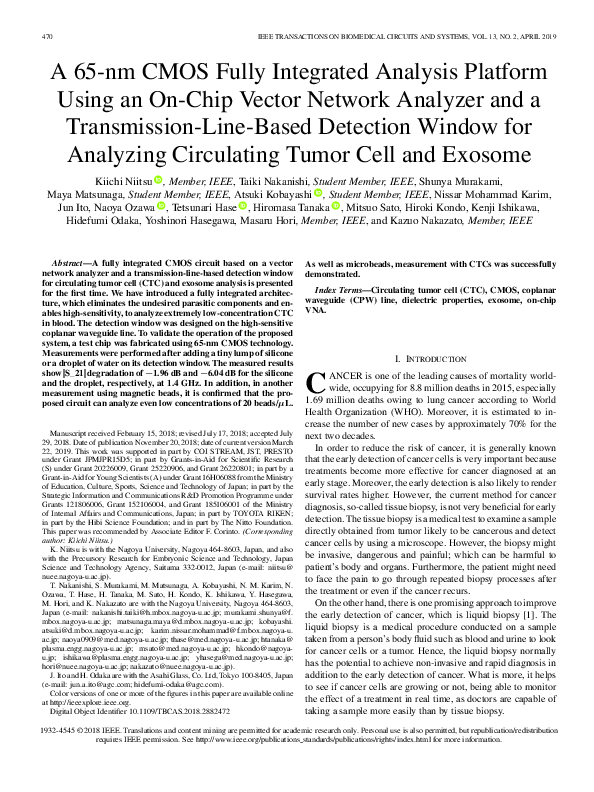 (PDF) A 65-nm CMOS Fully Integrated Analysis Platform Using an On-Chip ...