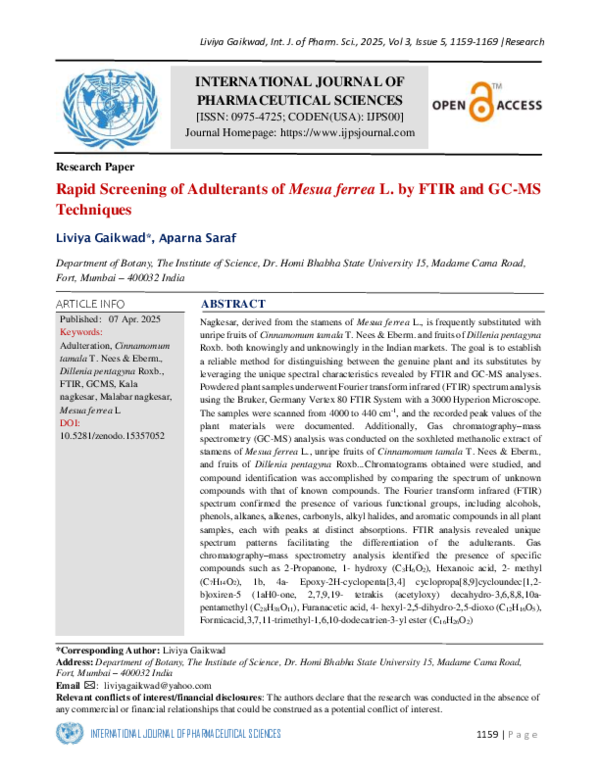 (PDF) INTERNATIONAL JOURNAL OF PHARMACEUTICAL SCIENCES