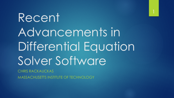 (PDF) Recent Advancements in Differential Equation Solver Software
