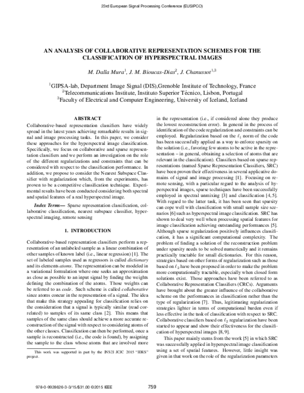 (PDF) An analysis of collaborative representation schemes for the ...
