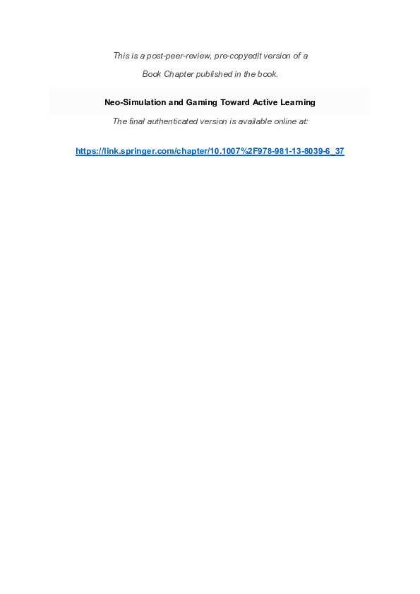 (PDF) Hooshmand: Intelligence and Emotion Entangled in a Simulation Game